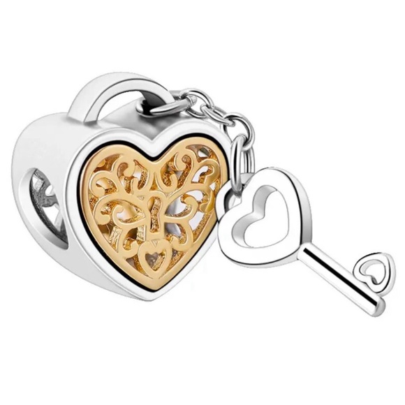 Pandora | Jewelry | Pandora Lock And Key Dangle Charm | Poshmark
